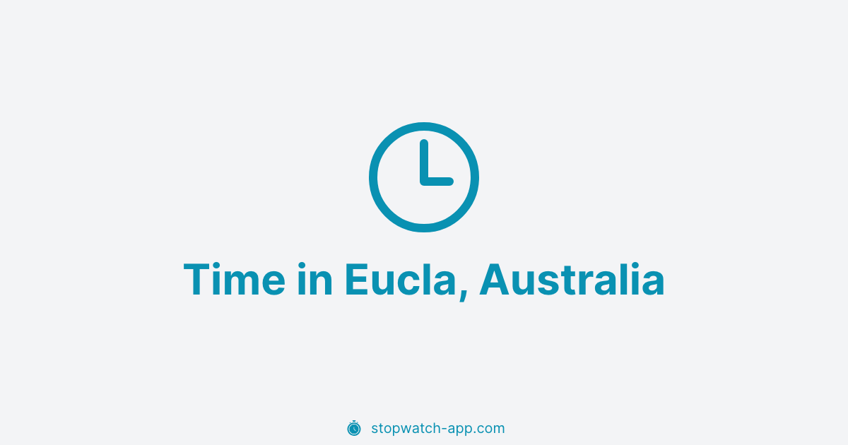 Current Local Time in Eucla, Australia