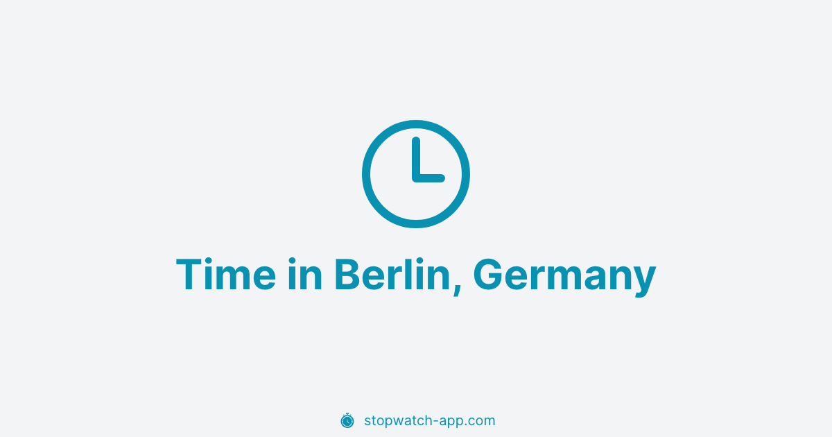 Current Local Time in Berlin, Germany | Stopwatch App