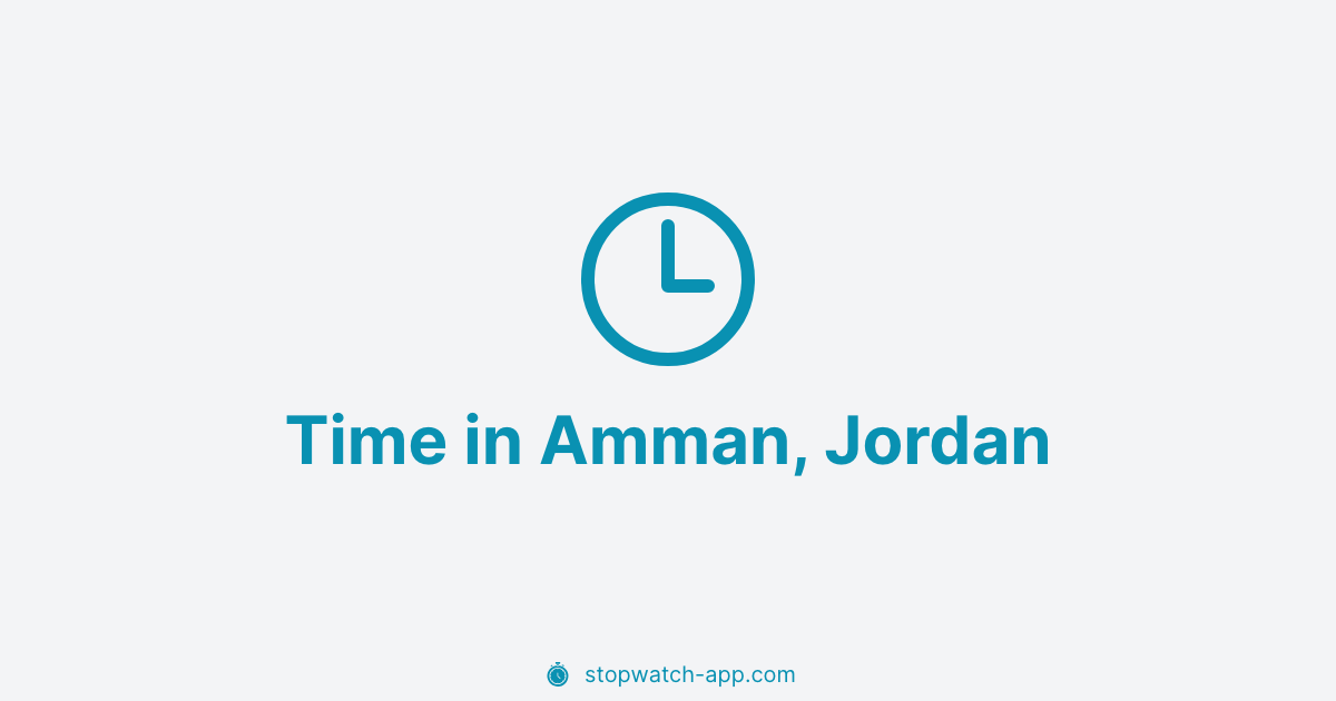 Current Local Time in Amman, Jordan