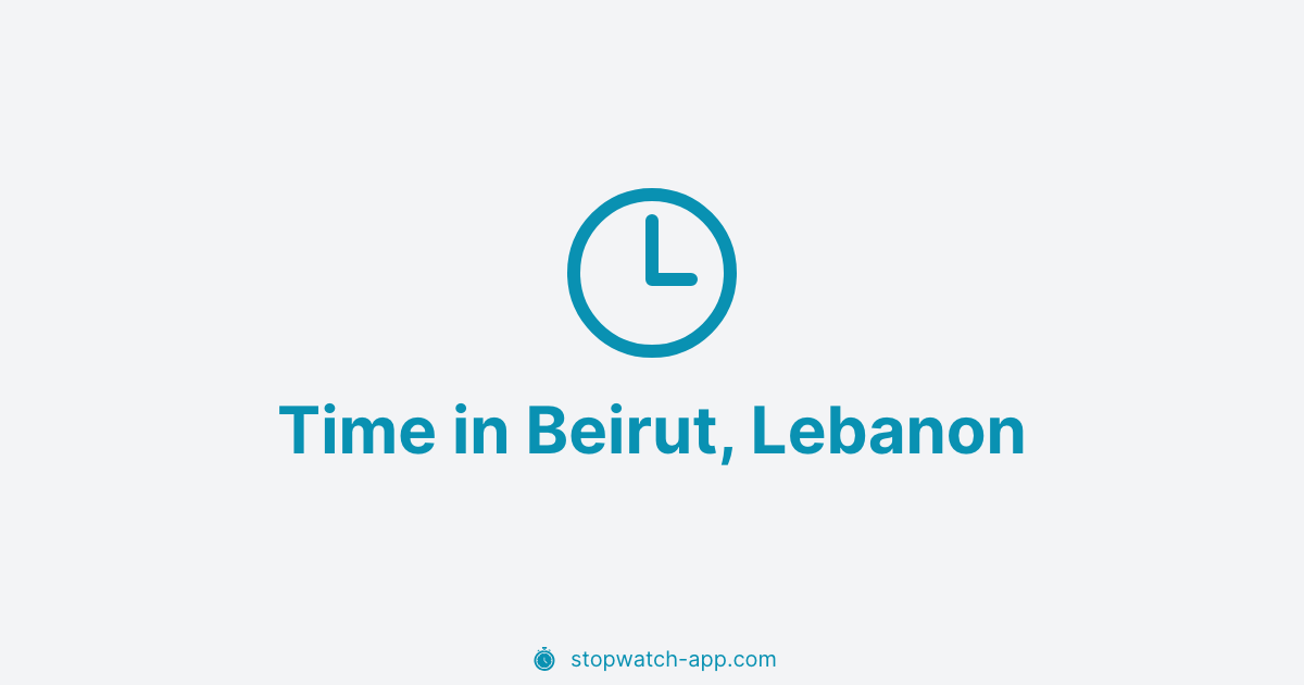 Current Local Time in Beirut, Lebanon