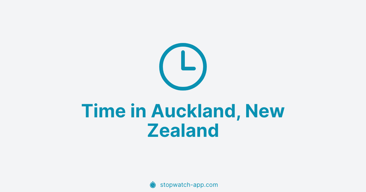 Current Local Time in Auckland, New Zealand