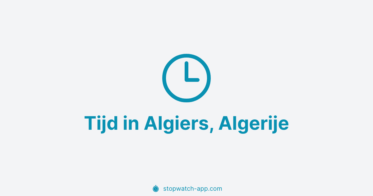 Huidige Lokale Tijd in Algiers, Algerije