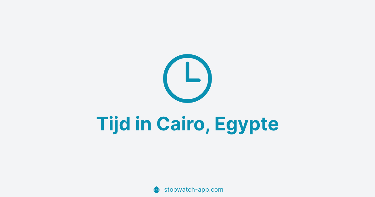 Huidige Lokale Tijd in Cairo, Egypte