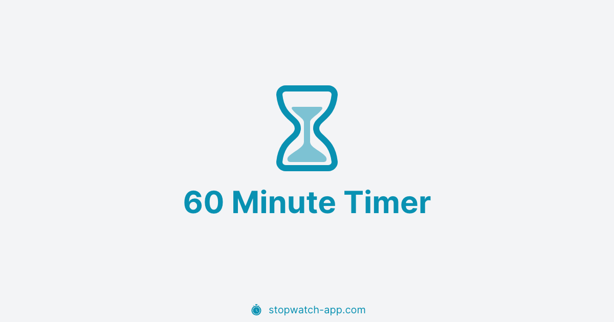 60 Minute Timer | Stopwatch App