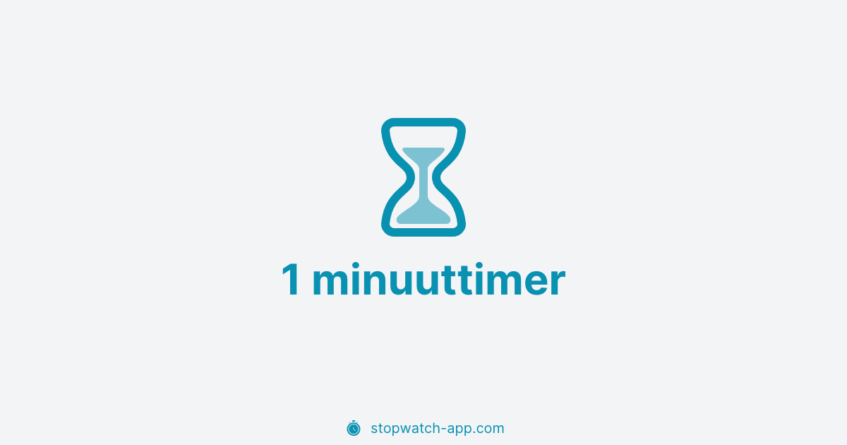 1 minuut timer