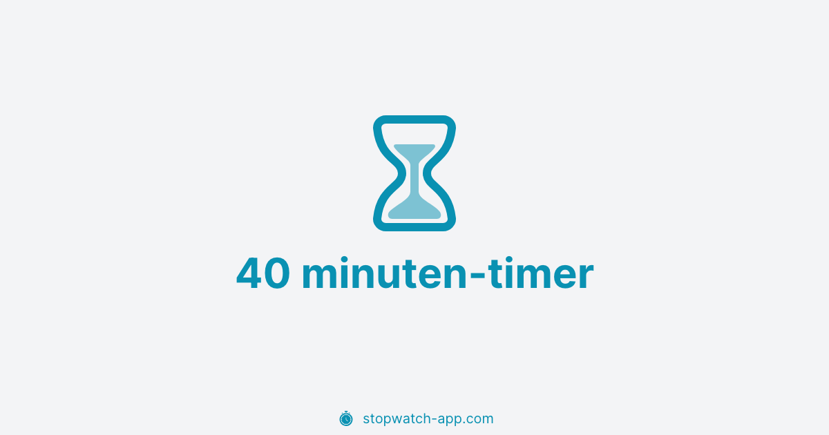 40 minuten timer