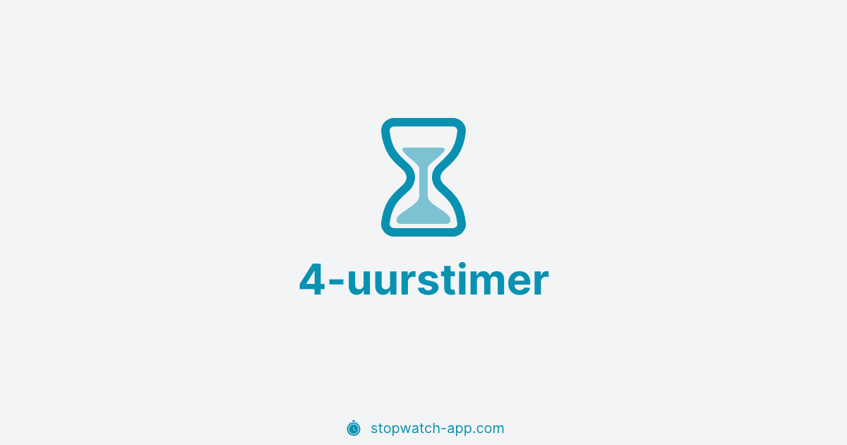 4-uurs timer | Stopwatch App