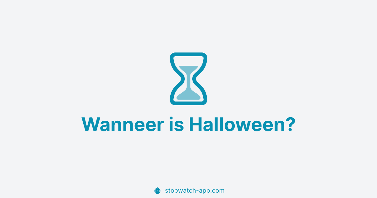 Wanneer is Halloween 2026?