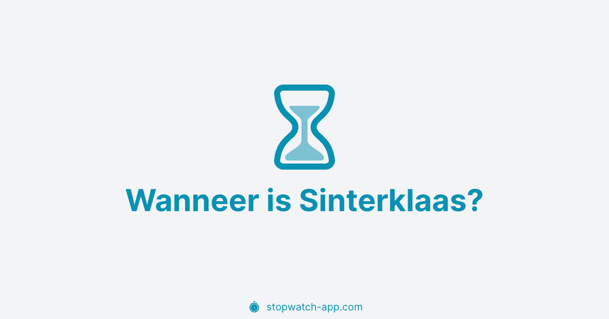Wanneer is Sinterklaas 2026?